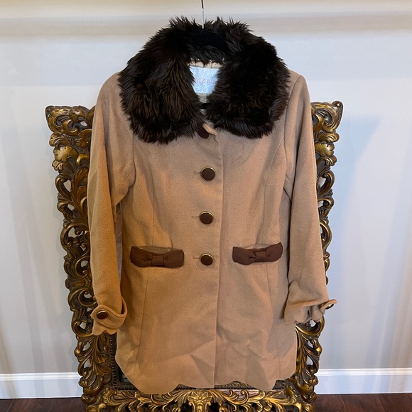 LIZ LISA | Jackets & Coats | Liz Lisa Fur Pea Coat Vintage Style L ...